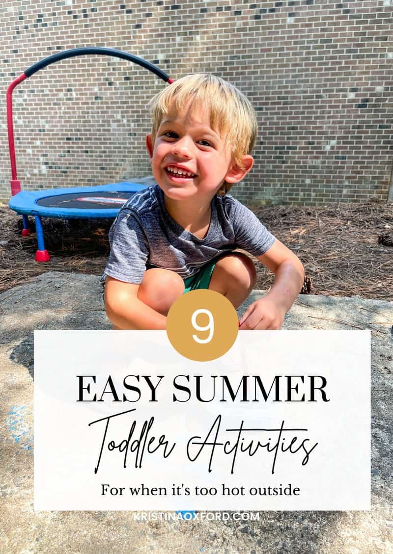 9 Easy Summer Toddler Activities - Kristina Oxford