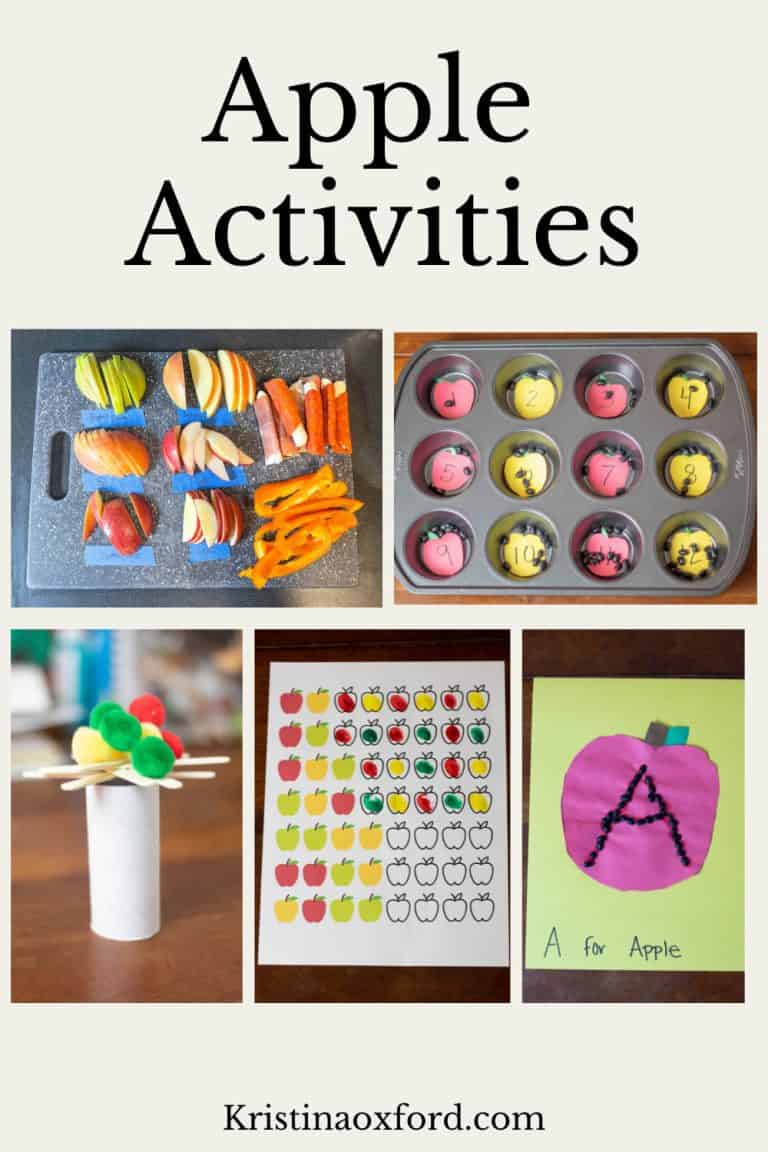 Kindergarten Apple Activities - Kristina Oxford