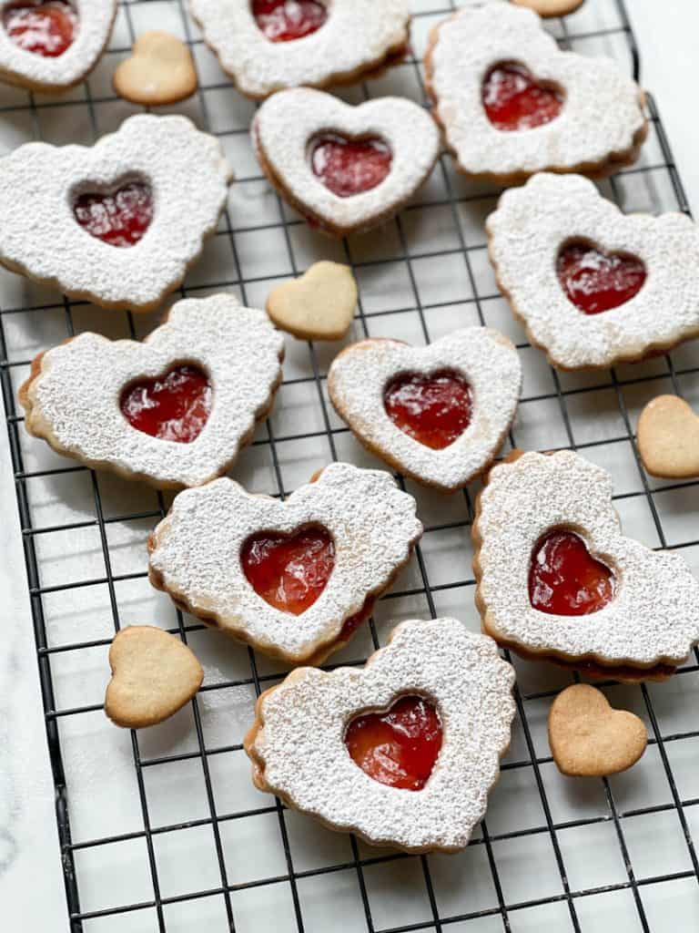 Easy Heart-Shaped Strawberry Jam Cookies